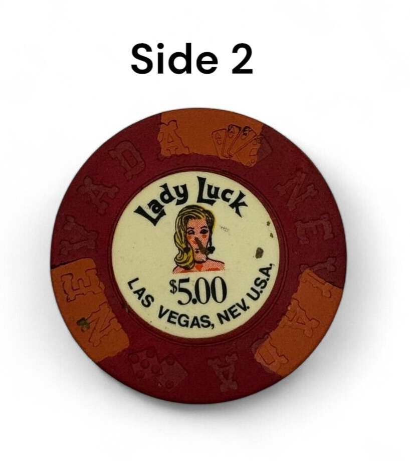 Lady Luck Casino Las Vegas Nevada $5 Chip 1972 | eBay