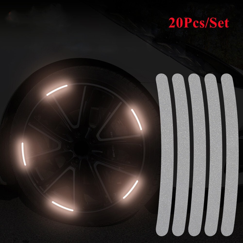 Enhance Nighttime Safety with Reflective Wheel Hub Stickers Easy to ...