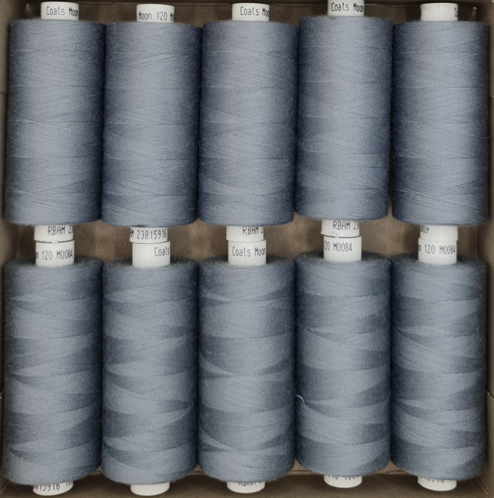 COATS MOON TKT-120 SPUN POLYESTER SEWING & OVERLOCKING THREAD 10 X1000Y ...