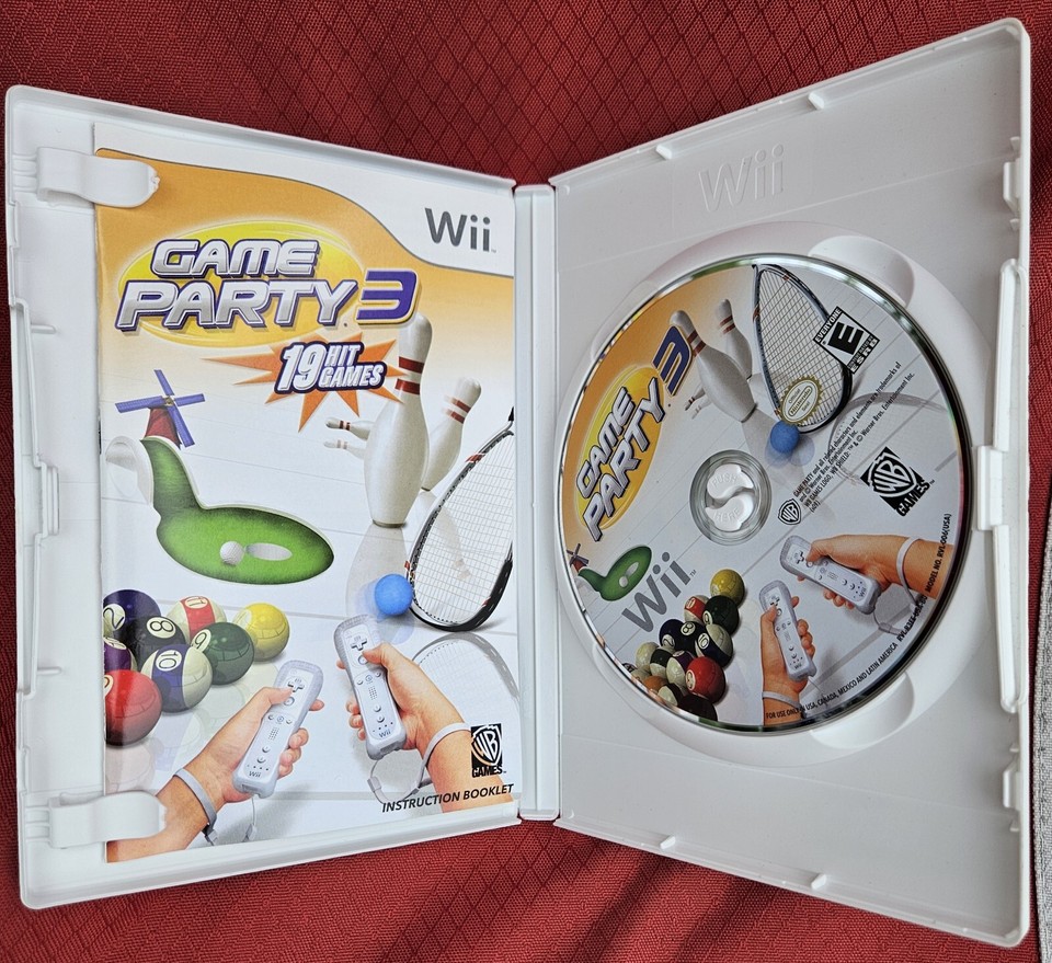 Game Party 3 (Nintendo Wii, 2009) NOB* 19 Games, Bowling, Pool, Bocce ...