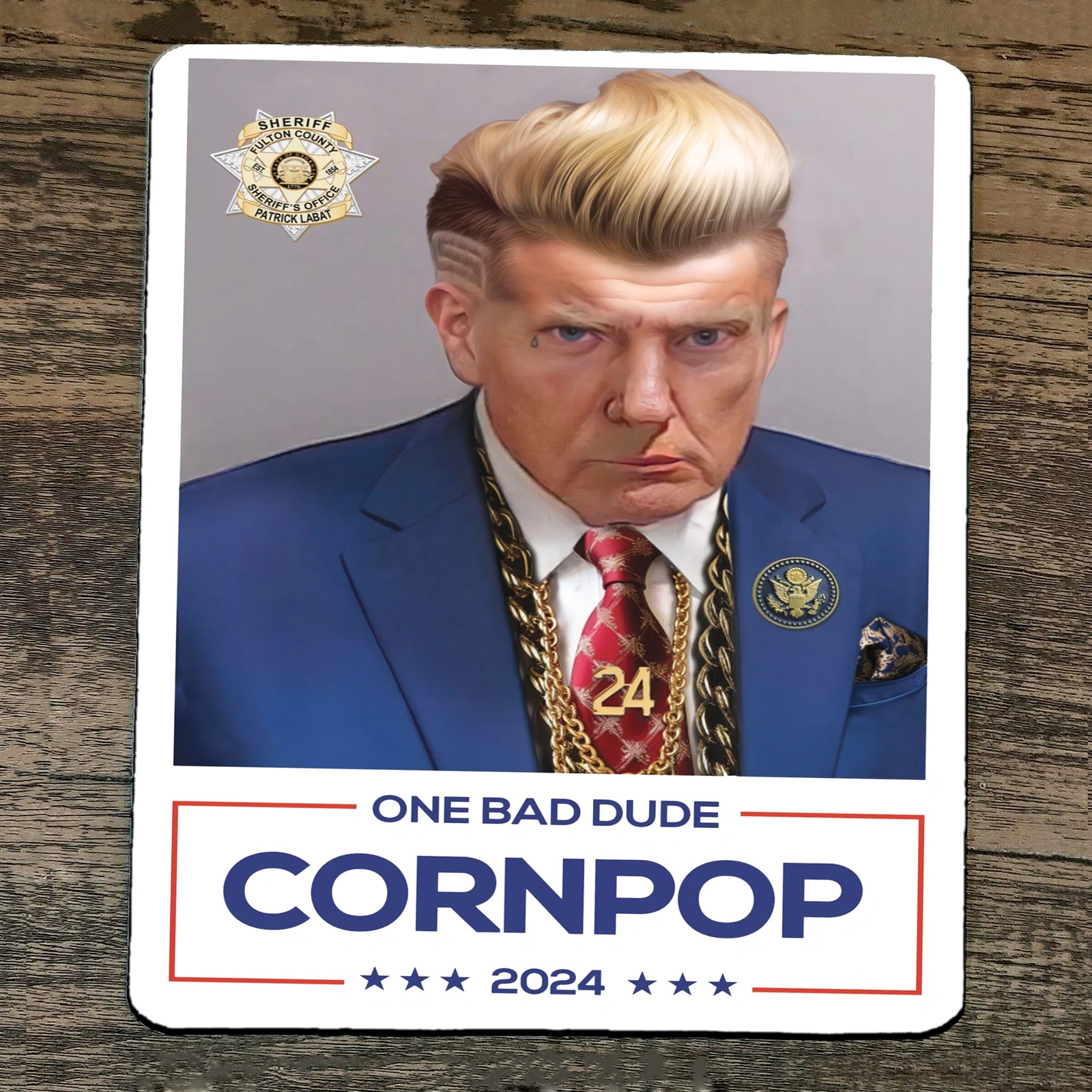 Mouse Pad One Bad Dude Cornpop 2024 Donald Trump | eBay
