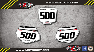 Custom number Plate Graphics For Honda CR 125 1998 - 1999 BARBED STYLE ...