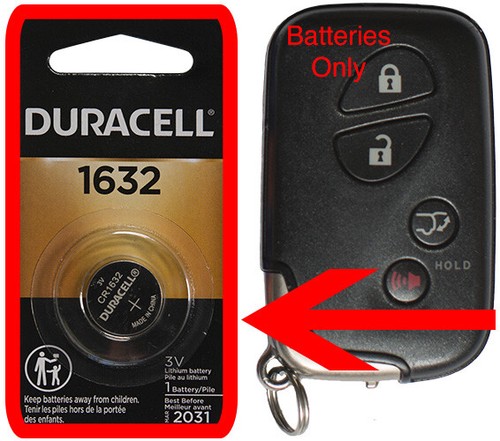 Lexus GX460 LS460 CT200h LS460 LS600h Battery Duracell CR1632 for ...