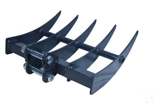 Grey Rake Attachment For Mini Excavator 1 To 1.5Ton Mini Digger Free ...