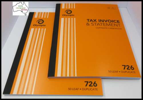2 x Olympic #726 Invoice & Statement Book Duplicate 250x200mm 50Lf ...