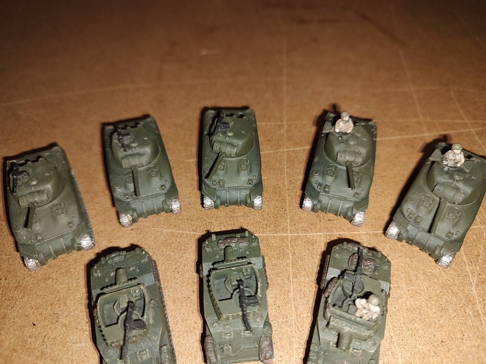 Flames Of War Sherman + Stuart/M8 Unit *Nicely Painted* Metal | eBay