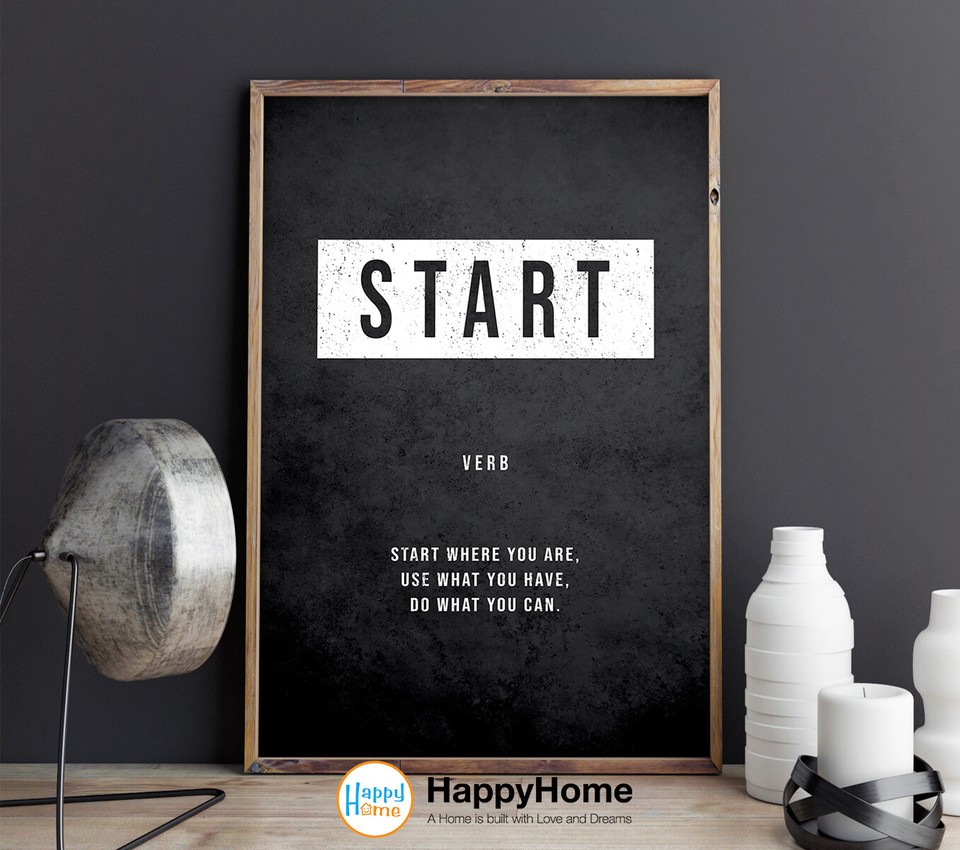 Start Definition Poster Motivational Inspirational Wall Art Print ...