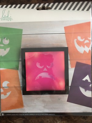 Heidi Swapp 8 Halloween Luminary Paper Pad - NEW!! | eBay