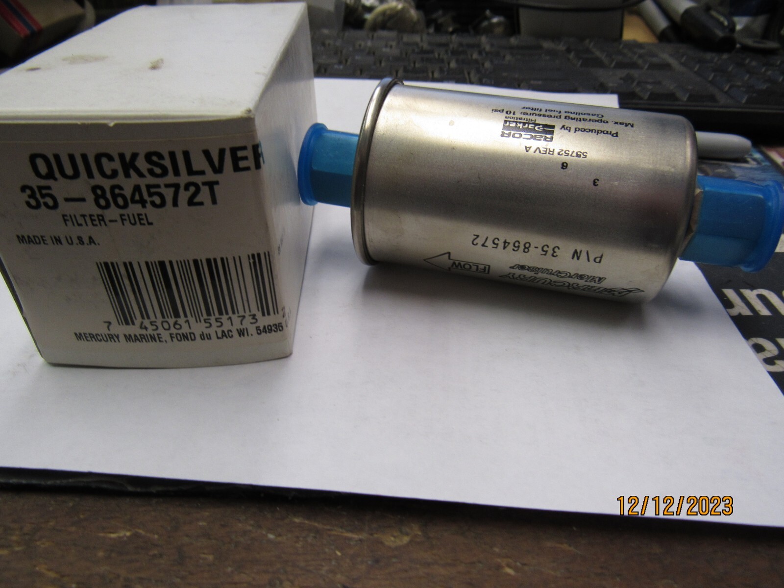 OEM Mercury Fuel Filter 35-864572 063a122 Mp720 for sale online | eBay