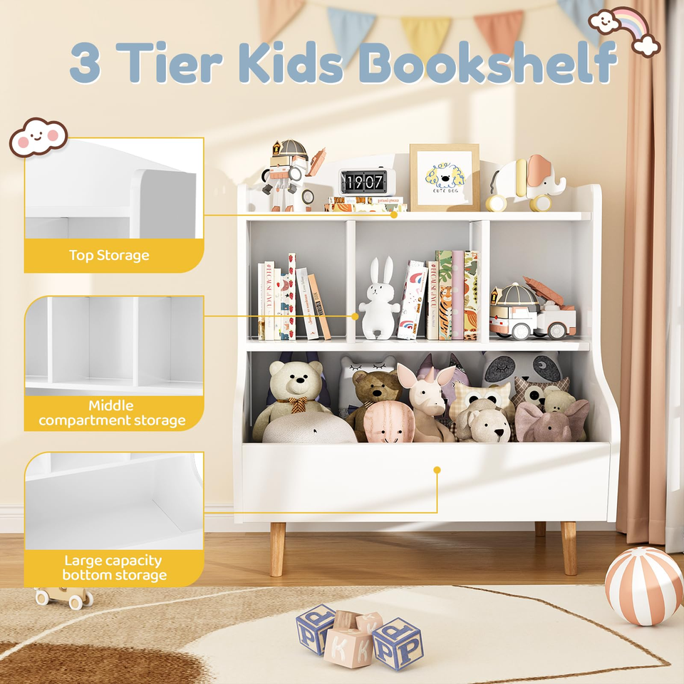 Toy Storage Organizer Toy Storage Cabinet for Kids with Toy Shelf for ...