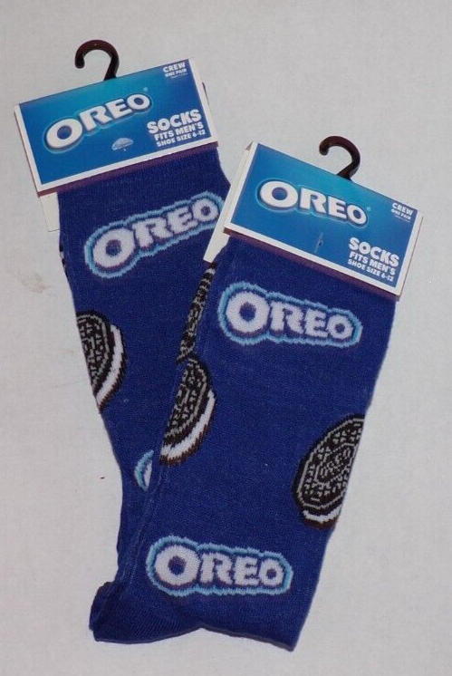 Oreo Cooke Double Stuff 2 Pair Crew Socks Size Men 6-12 Woman 8-14 | eBay