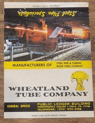 MATCHCOVER Wheatland Tube Company Philadelphia Pennsylvania | eBay