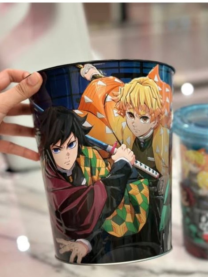 Demon Slayer Popcorn Bucket Infinity Castle The Movie Tin Tub Cinema ...