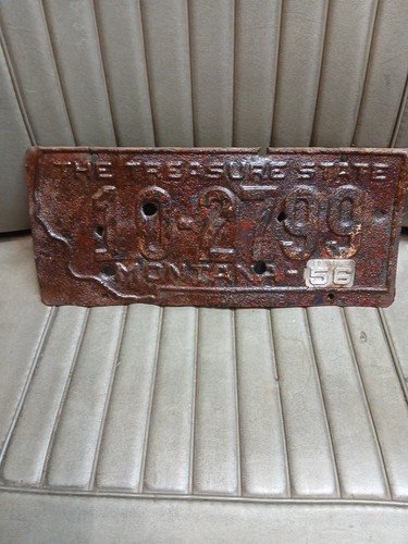 Vintage 1955-1956 Montana License Plate - 29-T690 - Prison Made | eBay