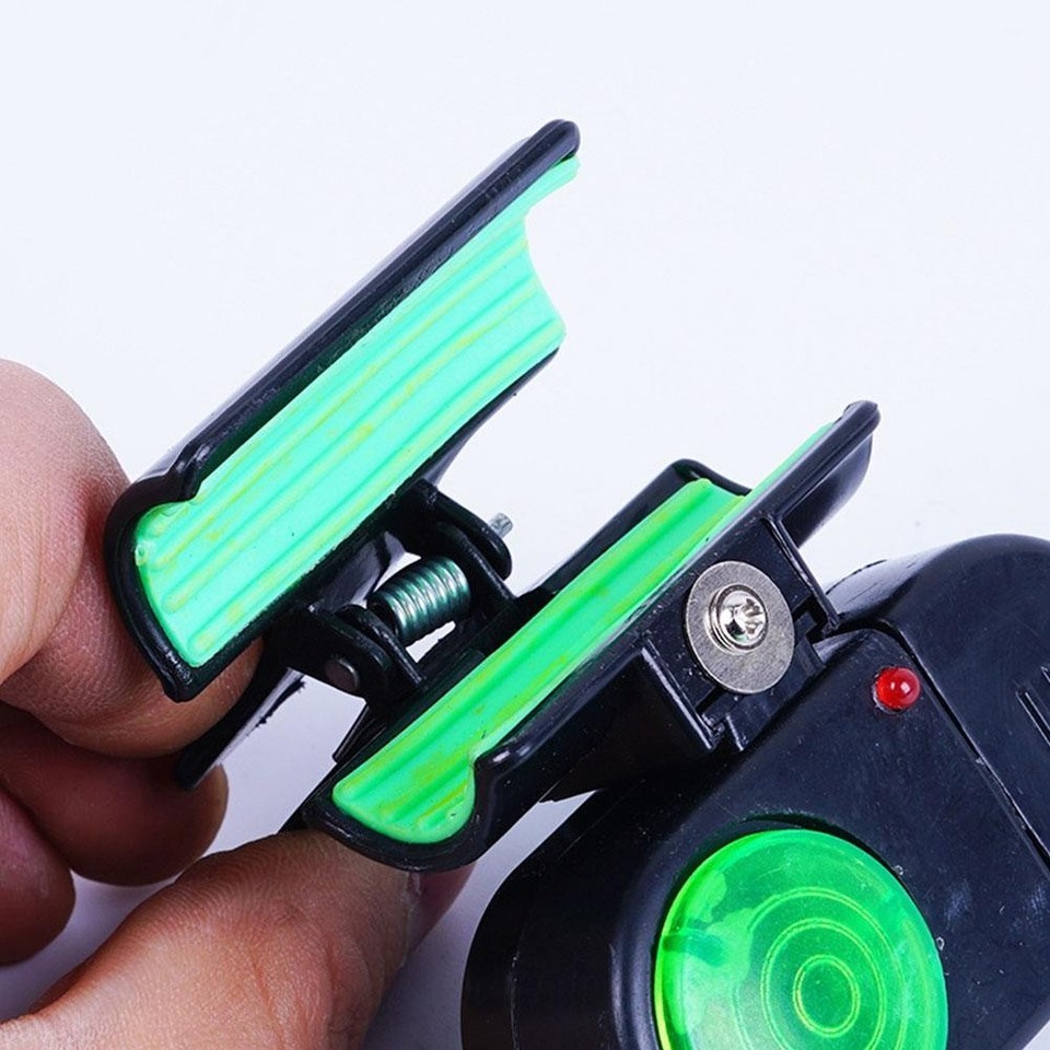 Black Electronic LED Light Fishing Bite Sound Alarm Fish On Rod Alert ...