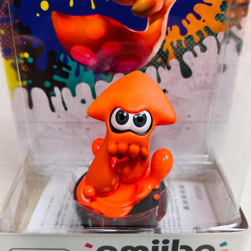 Splatoon Amiibo Squid Orange Toy Nintendo Game Figure Used 80s | eBay