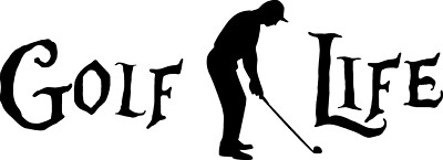 GOLF LIFE golfing decal sticker truck car window decals clubs ball tee ...