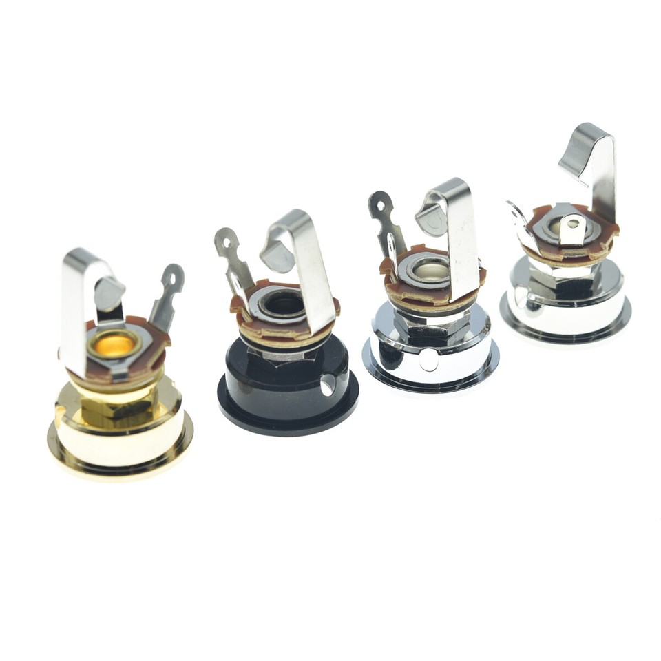 Brass Metric & USA Thread Electrosocket Jack Plate + Brass Mono Jack ...