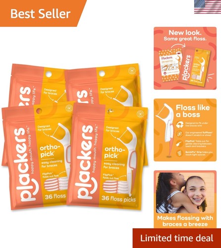 Dental Care for Braces - Orthodontic Floss Picks with Travel-Friendly ...