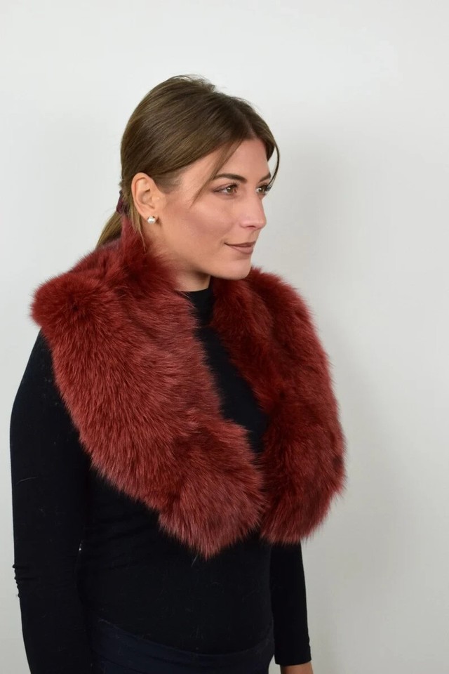 Fur fox collar, real fur stole, fox collar | eBay