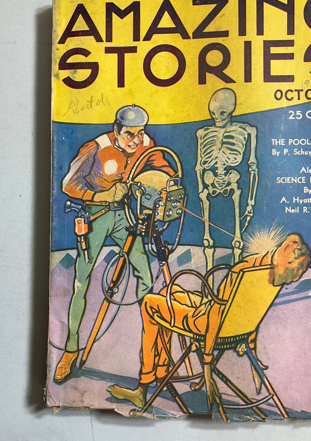 Amazing Stories Pulp Magazine - October 1934 -Rare Skeleton Torture ...