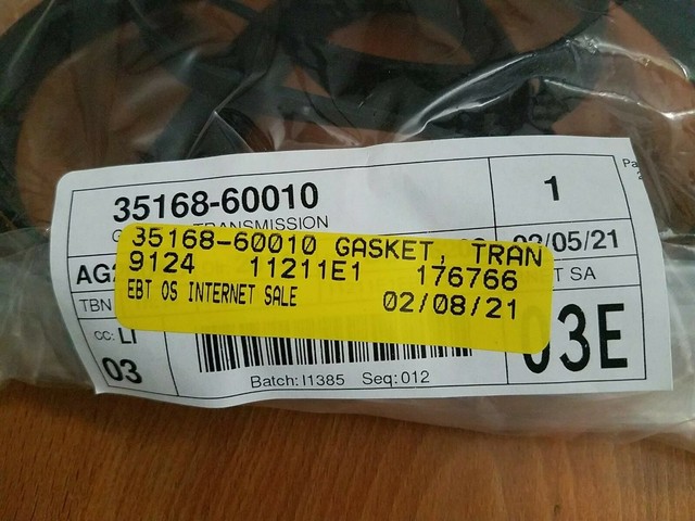 OEM Toyota 3516860010 Gasket Automatic Transmission Oil Pan 35168-60010 ...