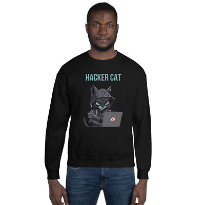 Hacker Cat - Unisex Sweatshirt | eBay