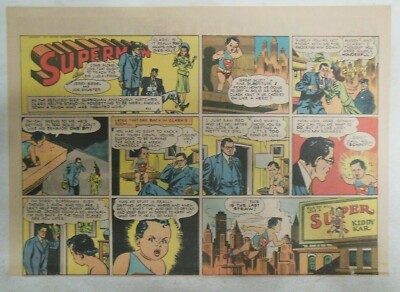 Superman Sunday Page #422 by Wayne Boring from 11/30/1947 Size ~11 x 15 ...