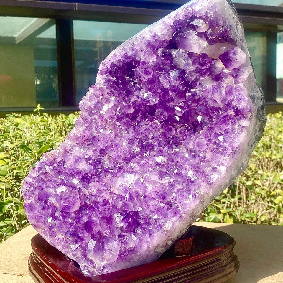 15.93LB Natural Brazilian Amethyst Crystal Point Stone Cluster Quartz ...