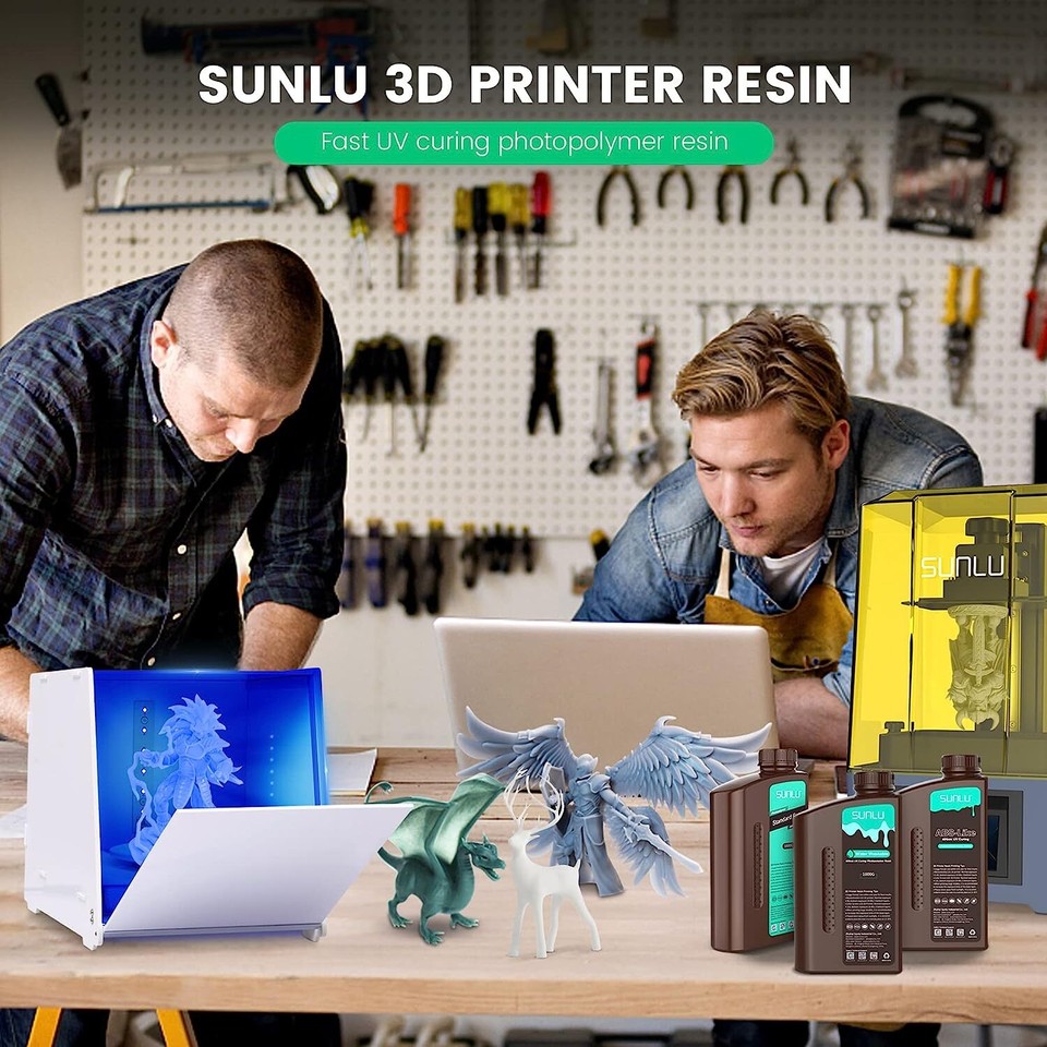 SUNLU 10KG 3D Printer Resin Standard 405nm Photopolymer Fast Curing for ...