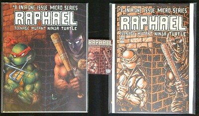 TMNT Mirage Raphael #1 Micro Series First Print + Rare 35th Anniversary ...