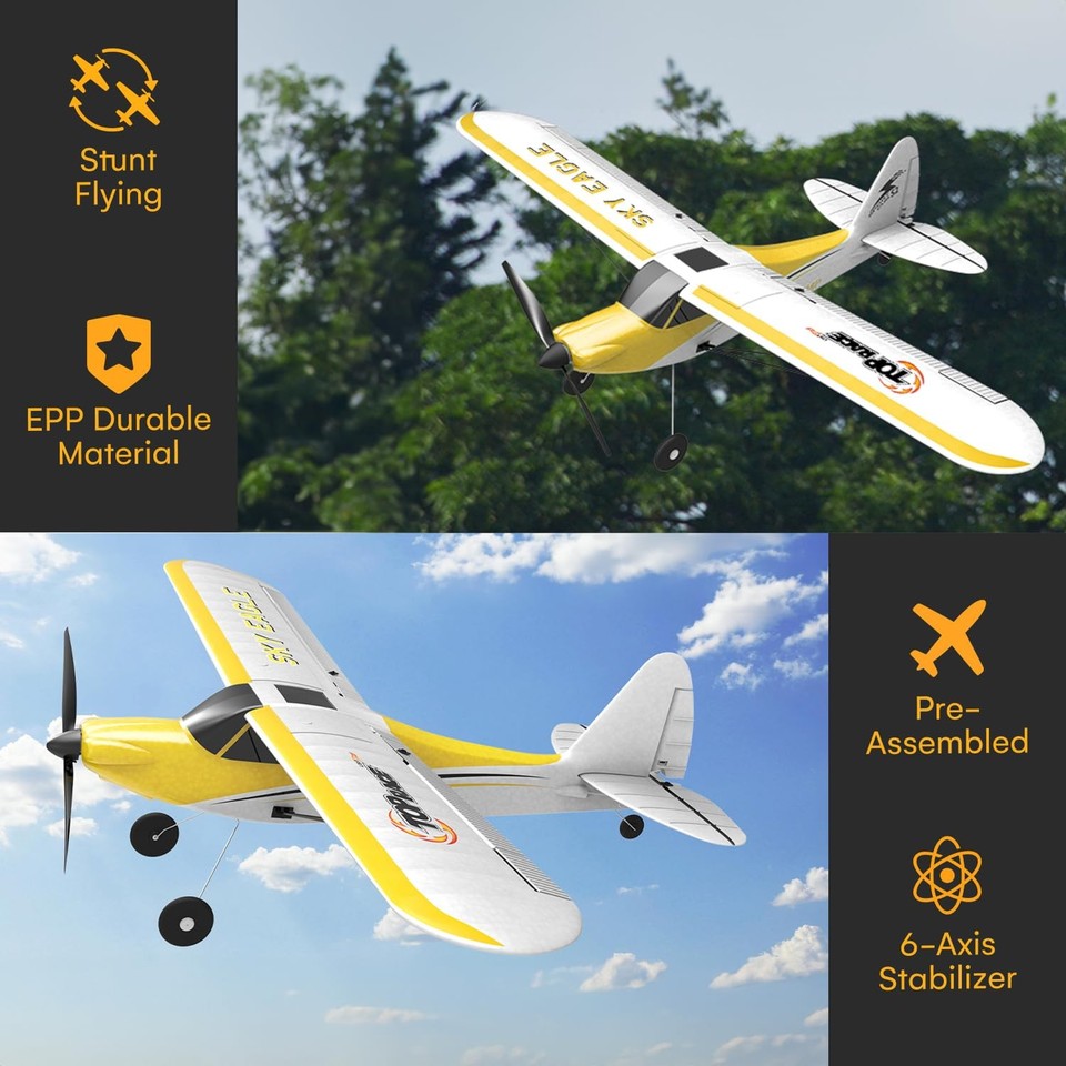 RC Plane - Remote Control Airplane for Adults and Kids - 4 Channel ...
