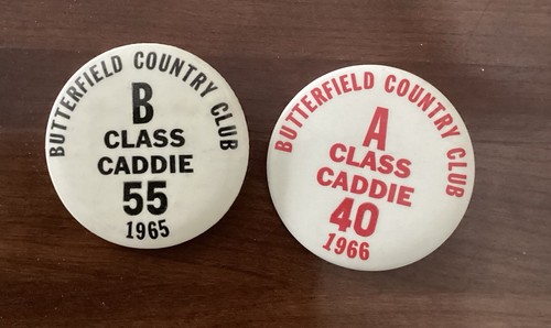 Original Vintage Caddy Buttons Butterfield Country Club | eBay