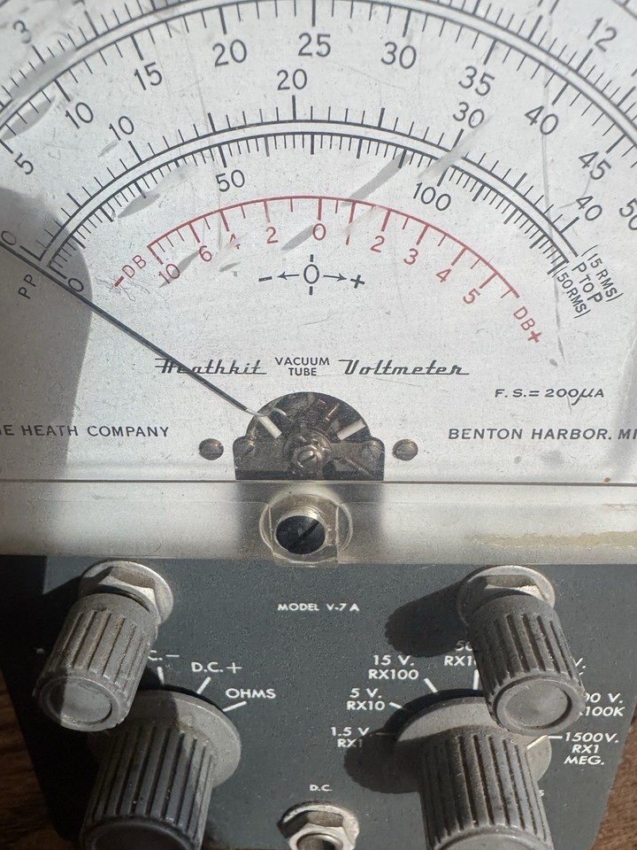 Heathkit Vacuum Tube Voltmeter Model V-7A MISSING PROBES | eBay