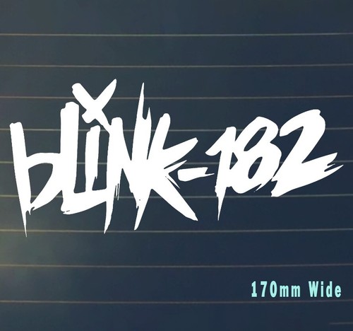 blink 182 style WHITE band Sticker car laptop pop punk rock window ...