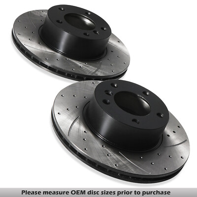 FRONT DRILLED 296MM BRAKE DISCS FOR BMW 5 SERIES E39 528I 530D 535I ...