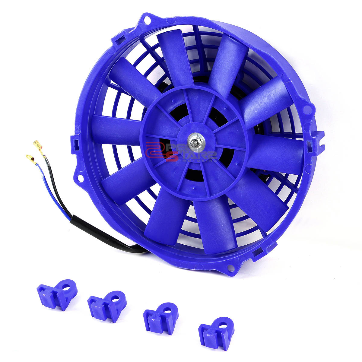 2X 7" 1550 CFM BLUE SLIM ELECTRIC COOLING RADIATOR FAN | eBay