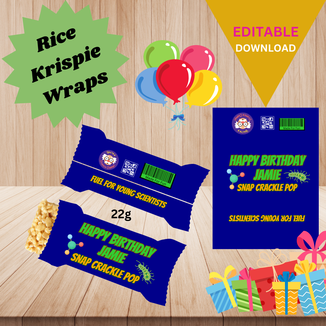 Science Themed Birthday Bundle EDITable, DIGITAL Download | eBay