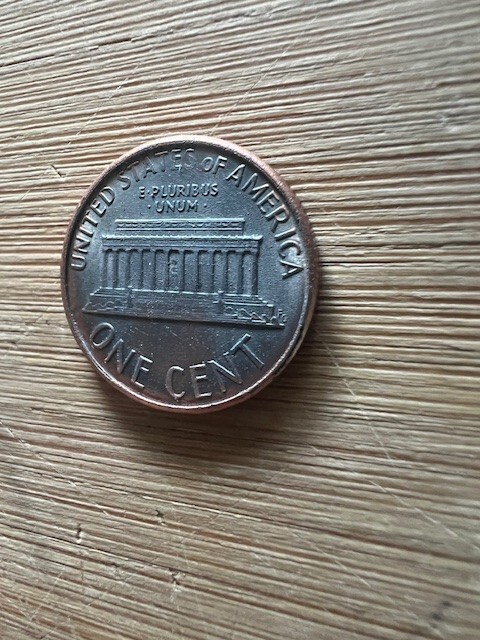 1986 D Lincoln Penny 1 Cent Error Missing Copper Clad Layer Both Sides ...