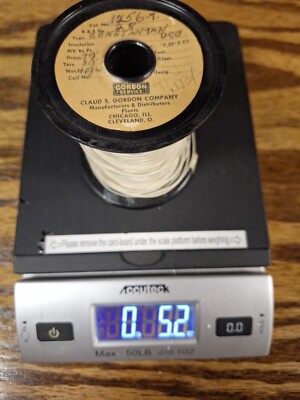 Vintage White Double Cloth Covered #28 AWG Stranded Wire Radio ...