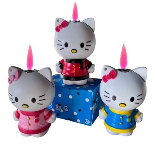 Hello Kitty Lighter 3D Lighters, Torch Lighter Pink Flame Cute Kawaii ...