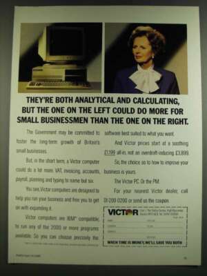 1986 Victor Computers Ad - They're Both Analytical and Calculating | eBay