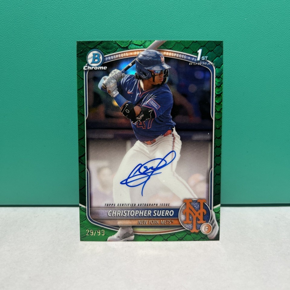 2025 Bowman Chrome Christopher Suero 1st Chrome Prospects Auto #’d/99 # ...
