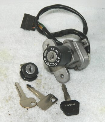 Lockset Ignition Seat Lock 3 Keys Ducati 748 916 996 Monster 900 800SS ...