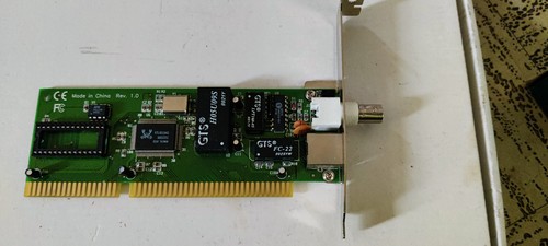 Carte Réseau port RJ45 ethernet ISA 10Mbps coaxial Genius LAN RTL ...