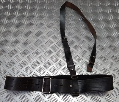 Vintage Sam Browne Marrone Pelle Cintura & Tracolla Originale Army ...