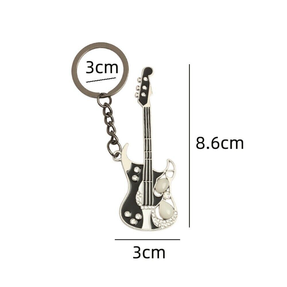 Diamond Guitar Keyring Musical Instrument Guitar Bag Hanging Guitar ...