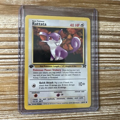 Pokémon Card Rattata 66/82 Team Rocket 1st Edition MP | eBay