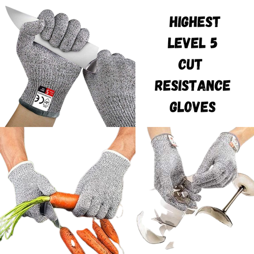 Cut Resistant Anti-Cutting Level 5 Protection Kitchen Butcher Safety ...