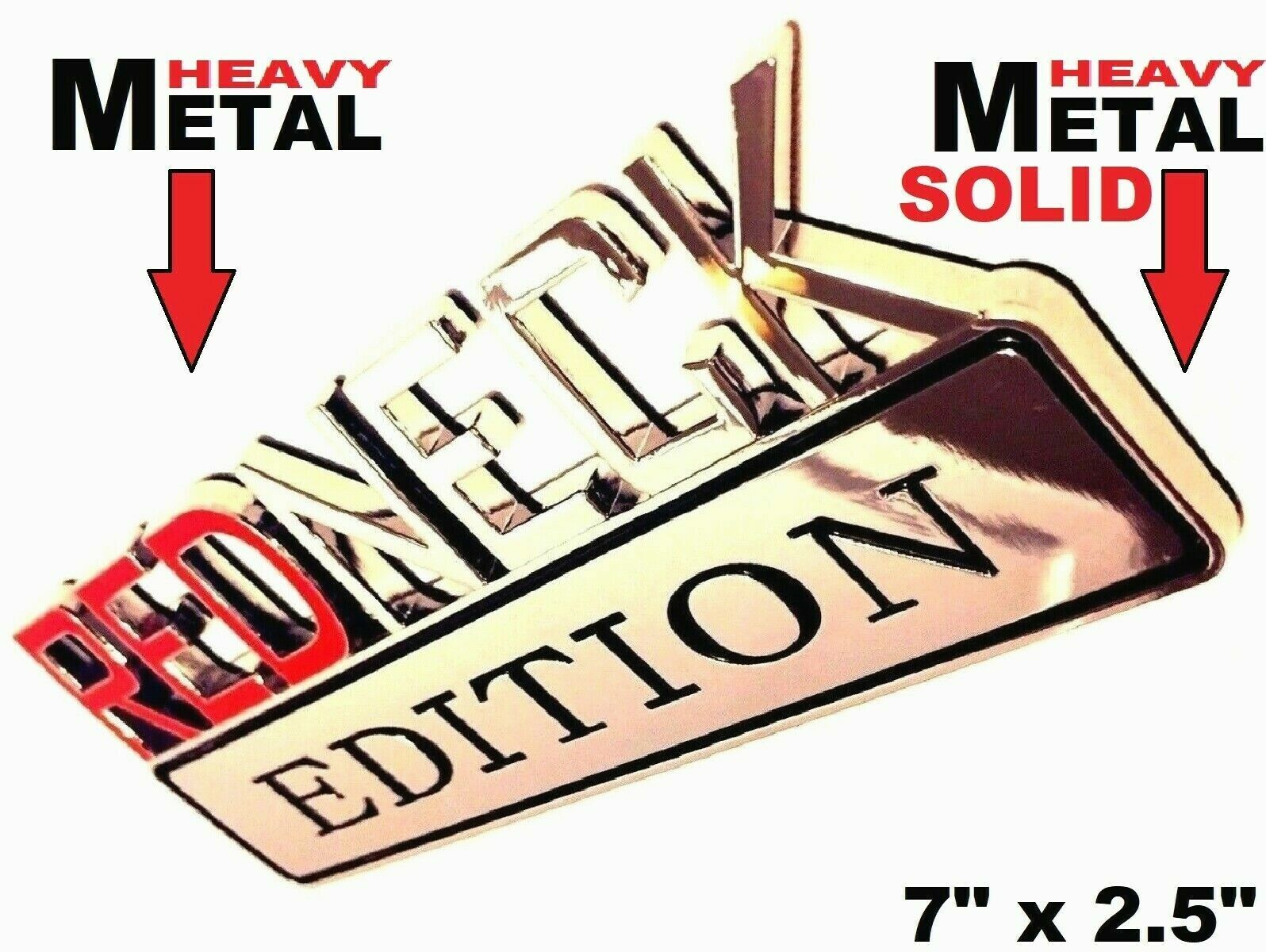 METAL Redneck Edition Emblem HIGHEST QUALITY ON EBAY Ford Bumper Decal ...